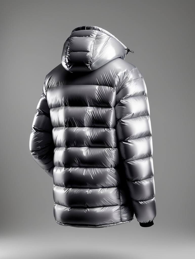 Premium Free ai Images | inflatable white minimalist mans puffer jacket ...