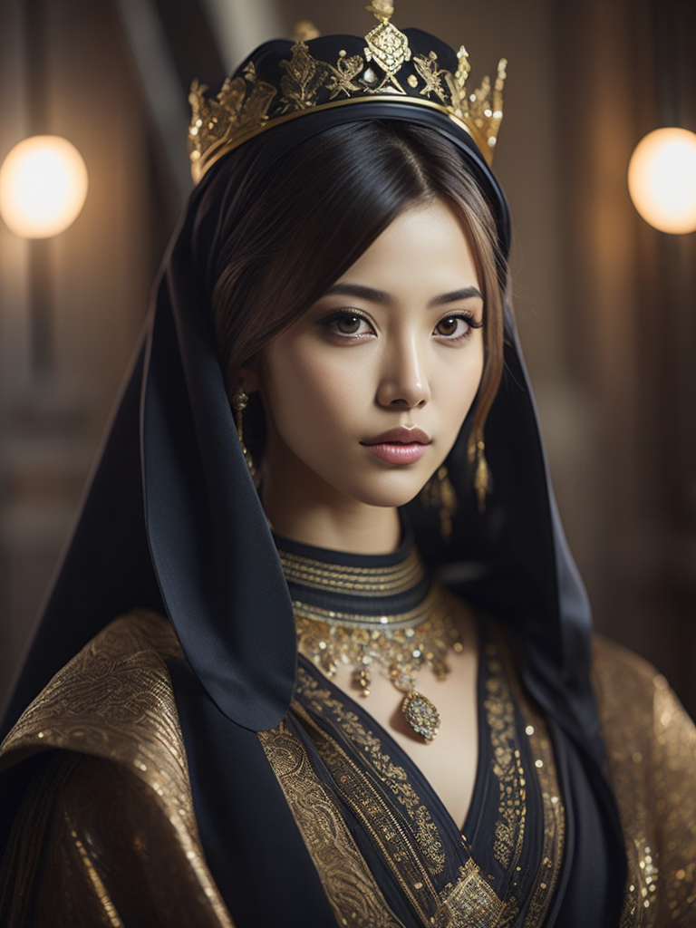 Lumenor AI Image Generation - lisa blackpink with arabic fashion black ...