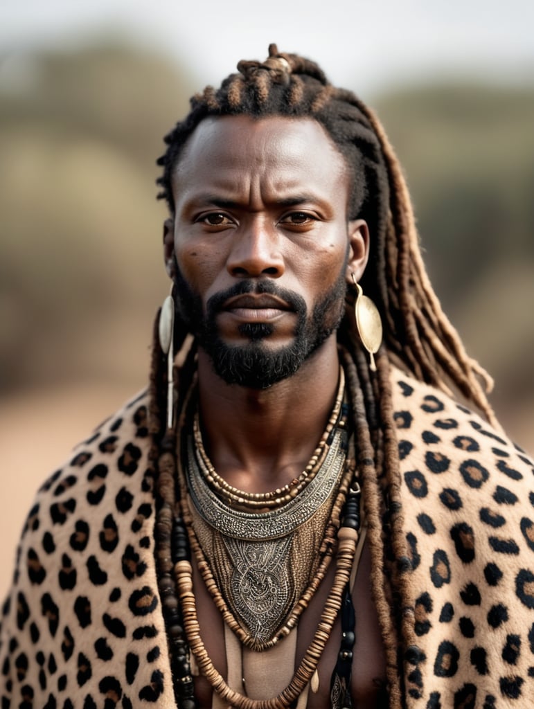 Premium Free ai Images | kenyan tribal warrior with dreadlocks and ...