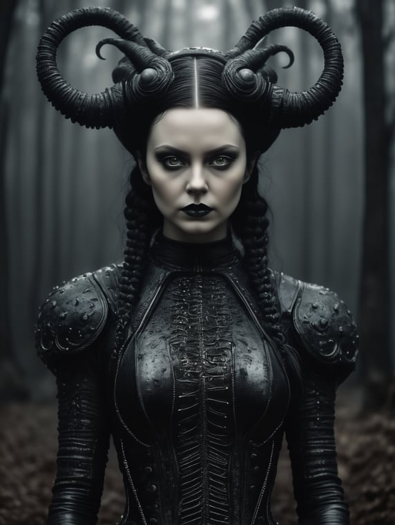 Premium Free ai Images | hyper realistic wednesday adams wet plate ...