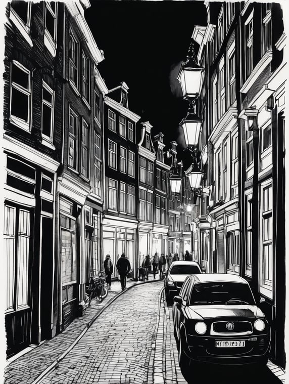 Premium Free ai Images | ink pen sketch low light low detail of small ...