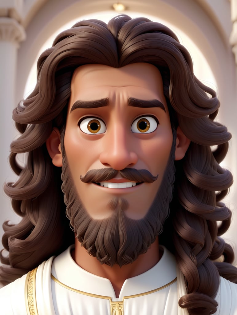 Premium Free ai Images | jesus with middle eastern features whose eyes ...