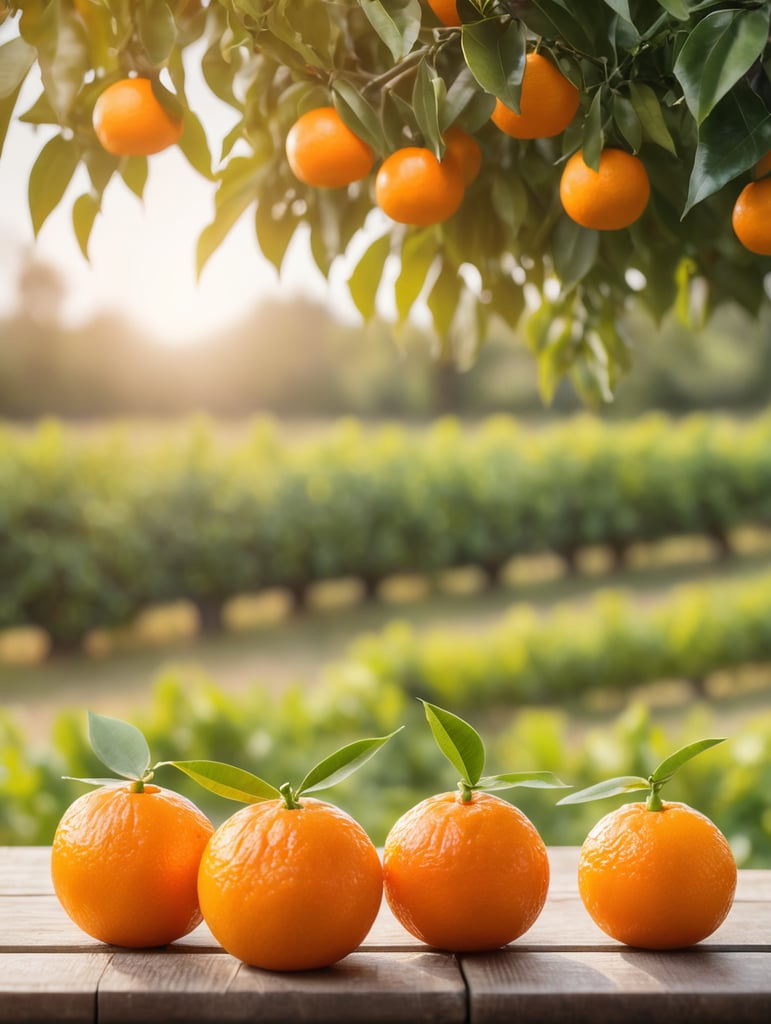 Premium Free ai Images | tangerine orchard that reminds us of summer ...