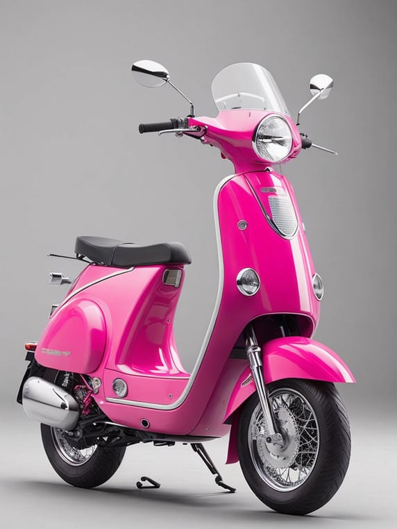 Premium Free ai Images | bright pink electric moped designed by dieter ...
