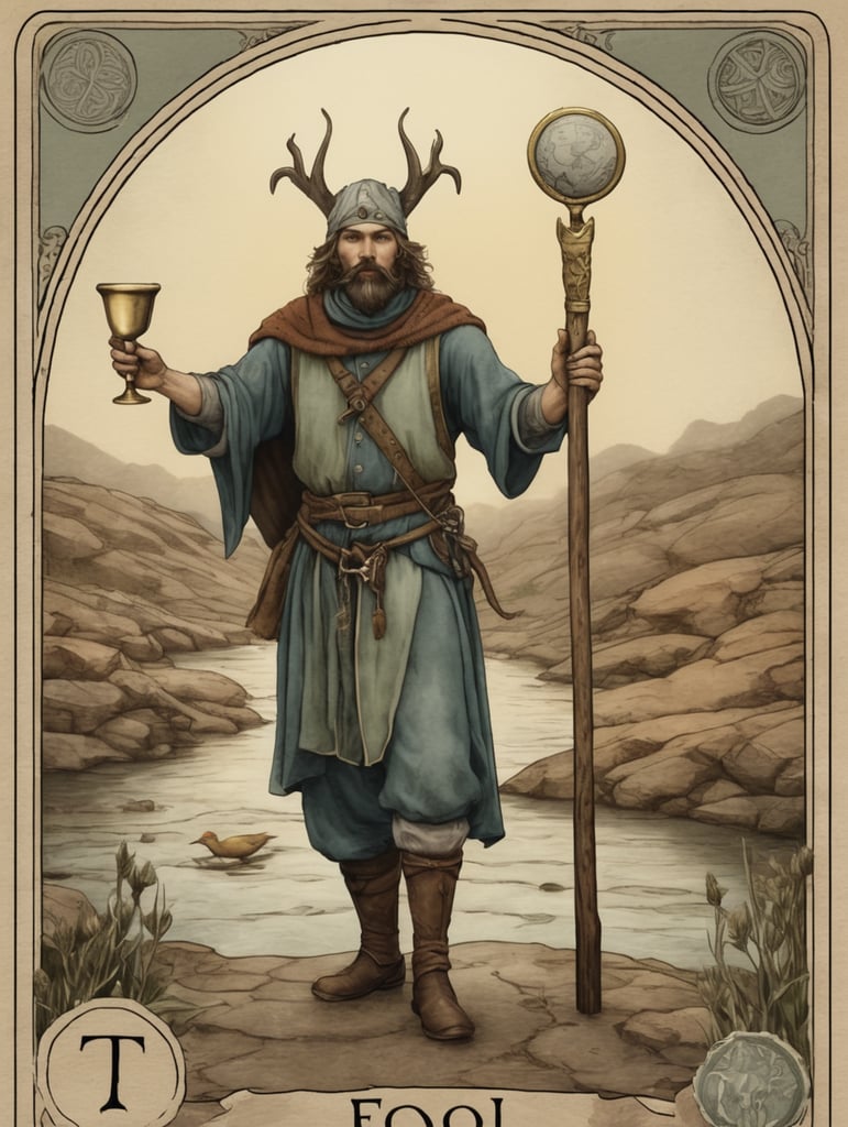 Premium Free ai Images | tarot card the fool rustic fantasy traditional ...