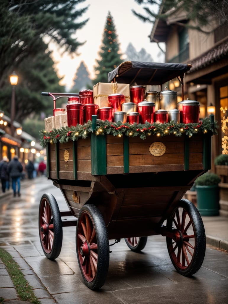 Premium Free ai Images | santas cart