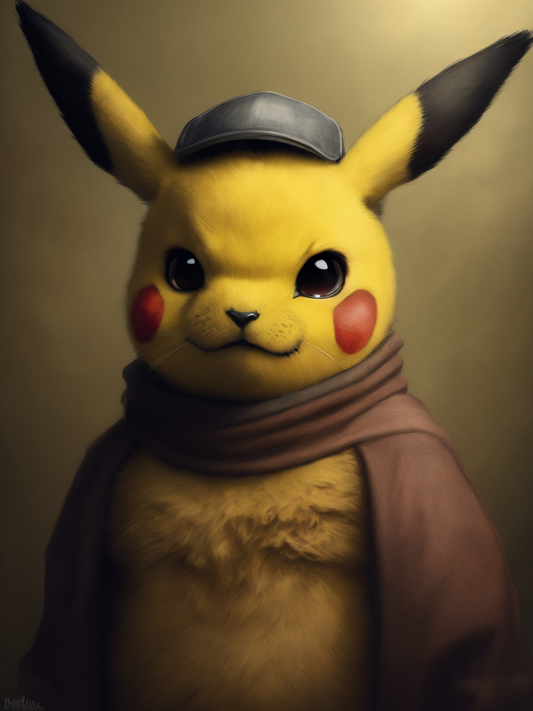 Lumenor AI Image Generation - portrait of pikachu style of rembrandt ...