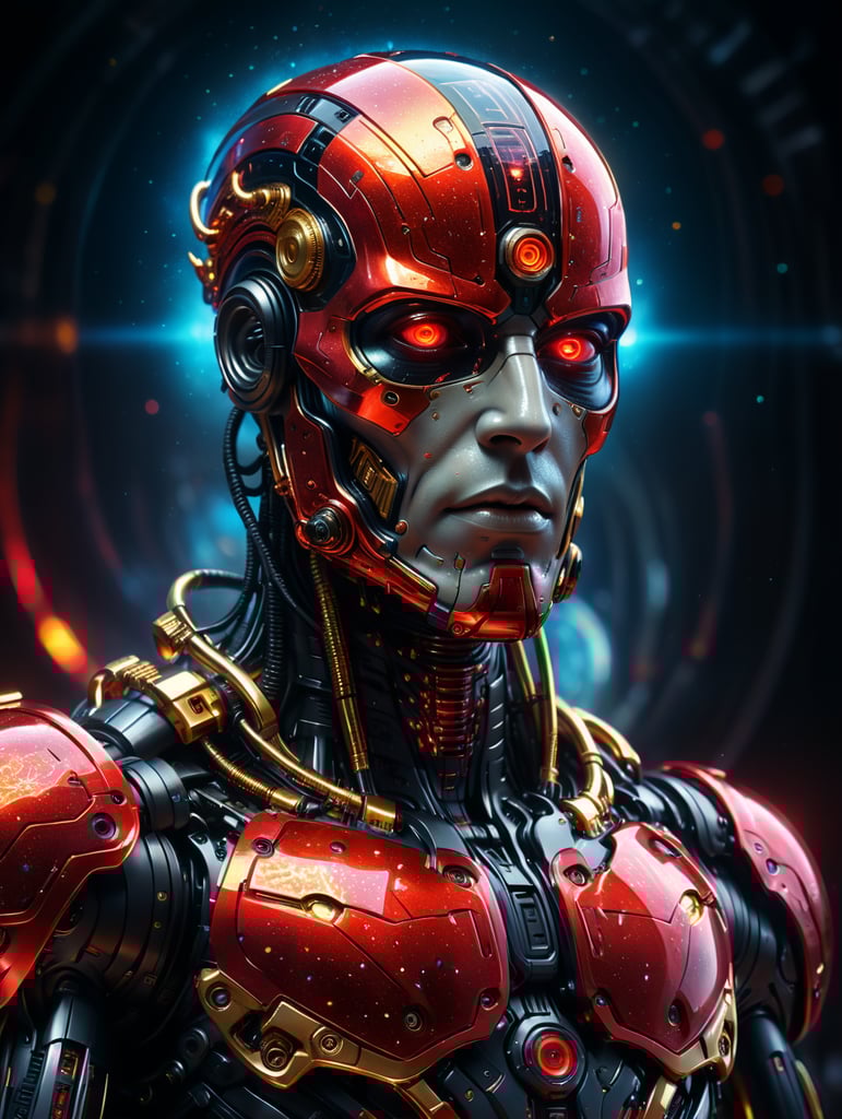 Premium Free ai Images | cyborgtech cyberpunk humanoid being made of ...