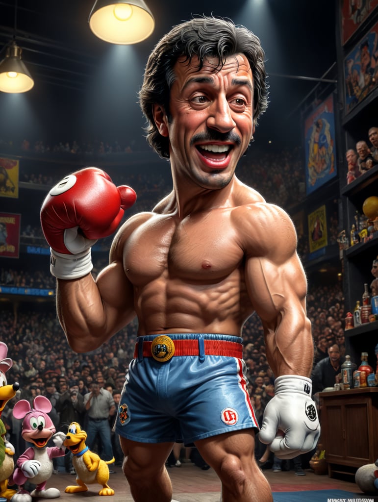 Premium Free ai Images | rocky balboa as cartoon character such as ...
