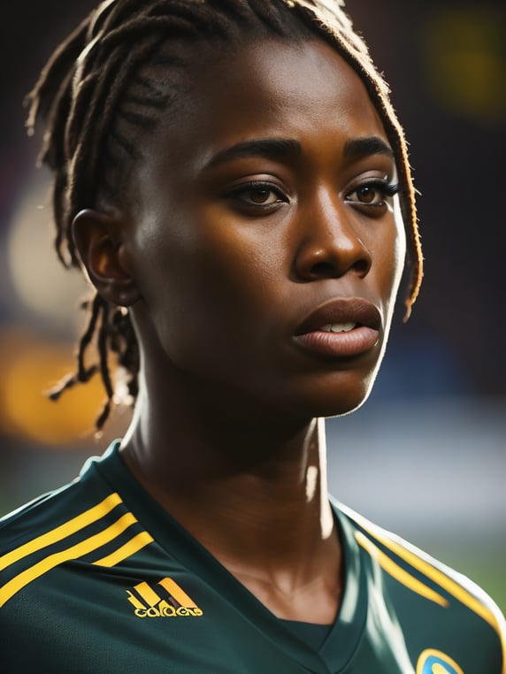 Lumenor AI Image Generation - epic portrait of women soccer player fifa ...
