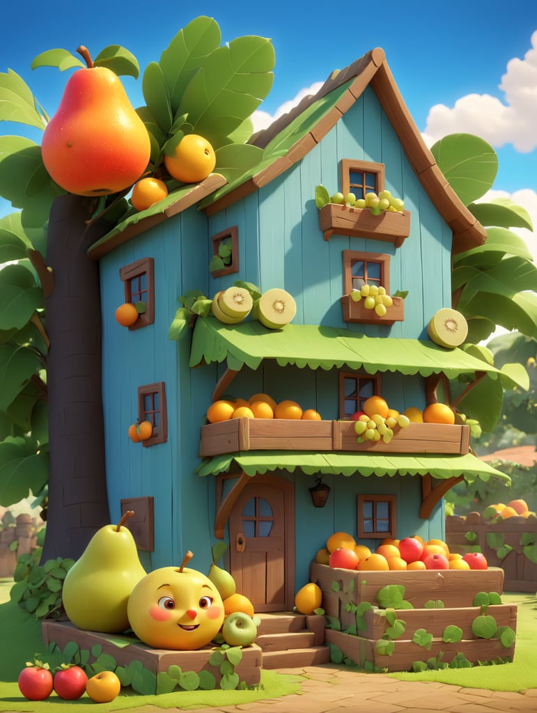 Premium Free ai Images | fruit house