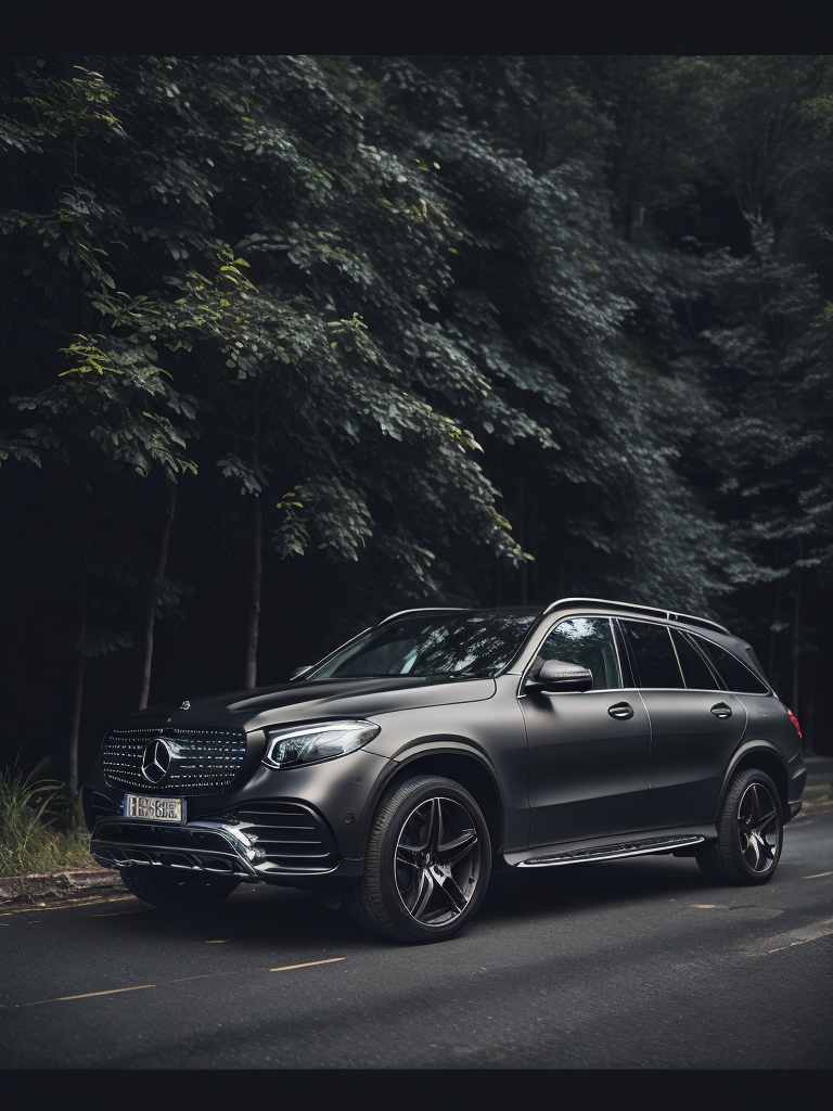 Lumenor AI Image Generation - black mercedes suv
