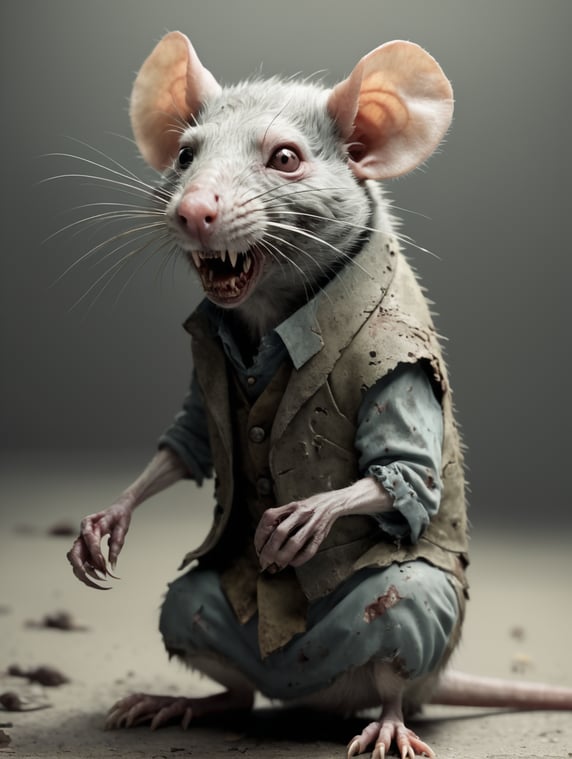 Premium Free ai Images | zombie rat