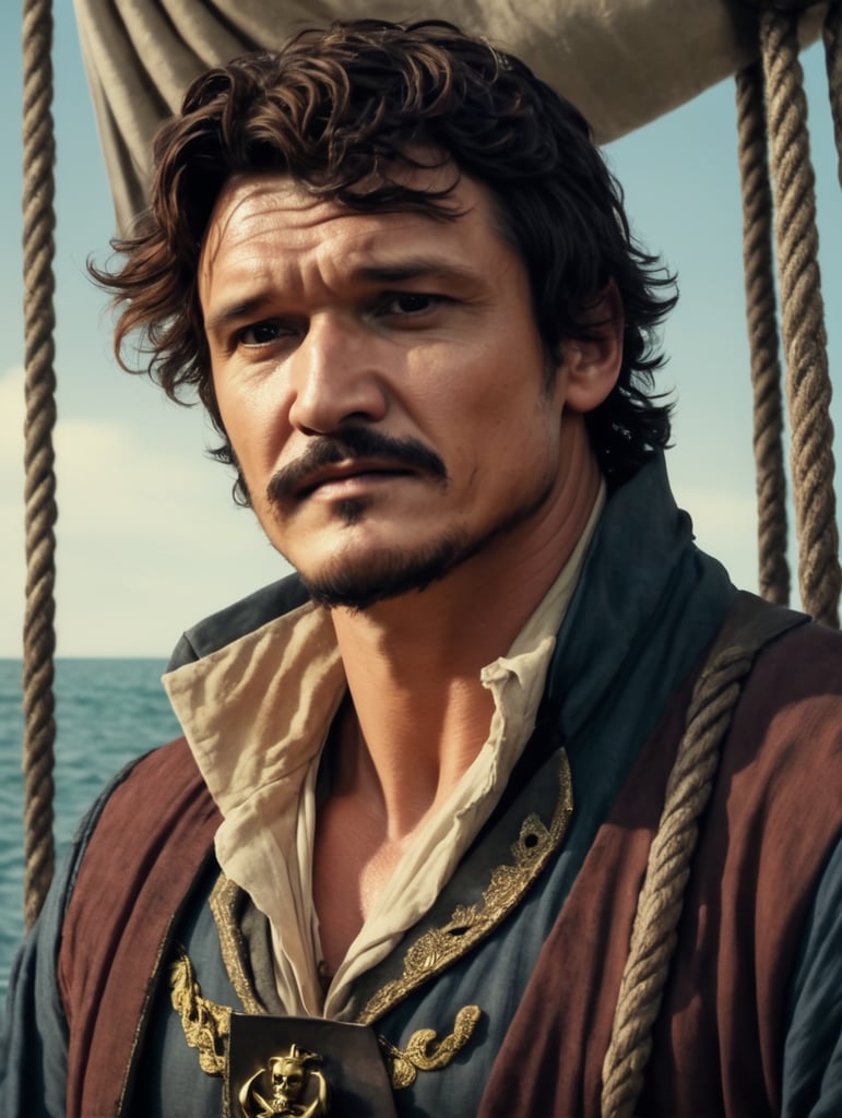 Premium Free ai Images | pedro pascal as pirate