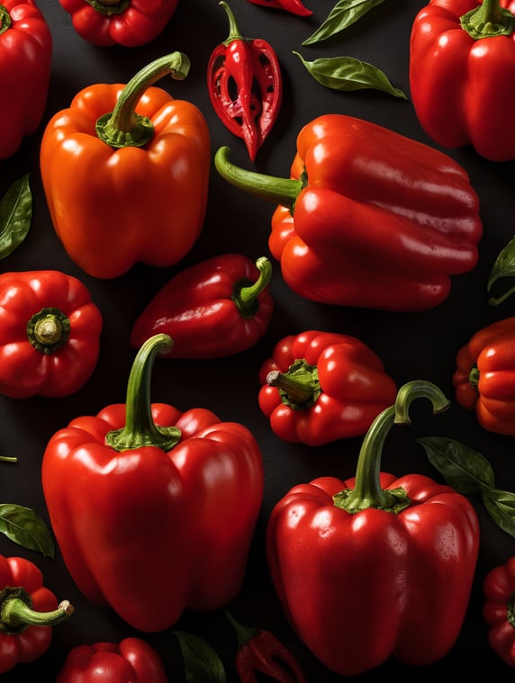 Premium Free ai Images | un gros piment rouge piquant sur fond noir uni