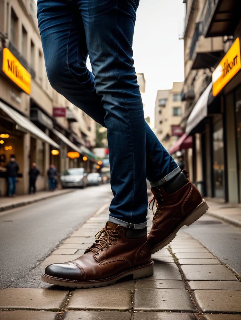 Premium Free ai Images | shoe outdoor street photography advertising ...