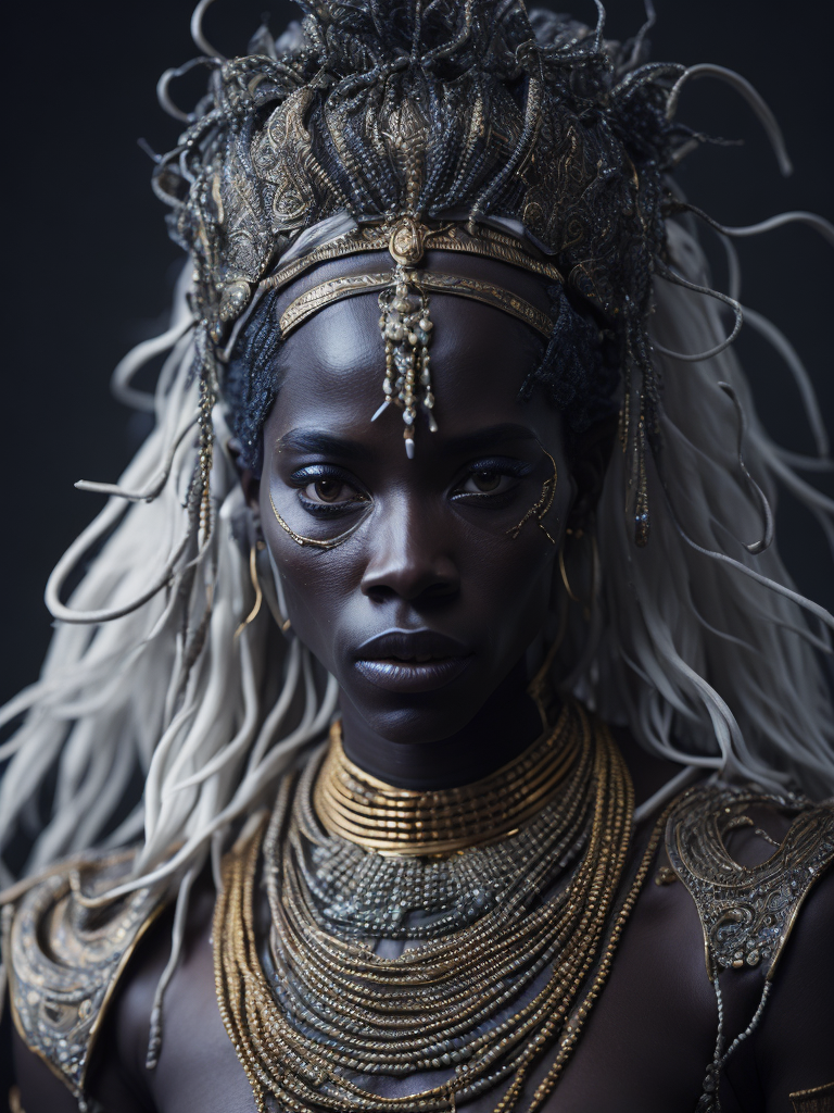 Premium Free ai Images | obatala the african orisha wearing detailed ...