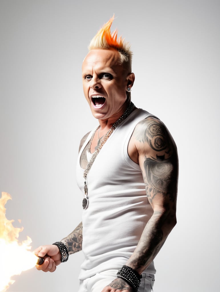 Premium Free ai Images | keith flint the prodigy fire starter
