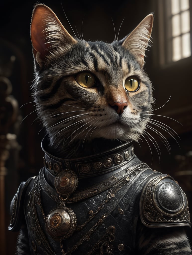 Premium Free ai Images | cat in the style of tim burton