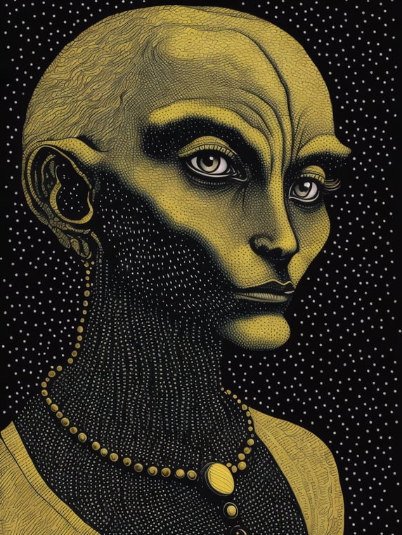 Premium Free ai Images | fine art pointillism surrealism illustration ...