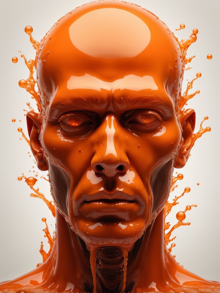 Premium Free ai Images | the human body is enveloped in an orange ...