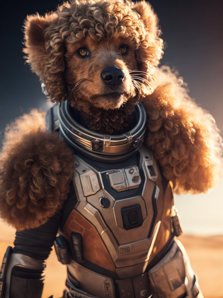 Lumenor AI Image Generation - curly poodle like rocket raccoon from ...