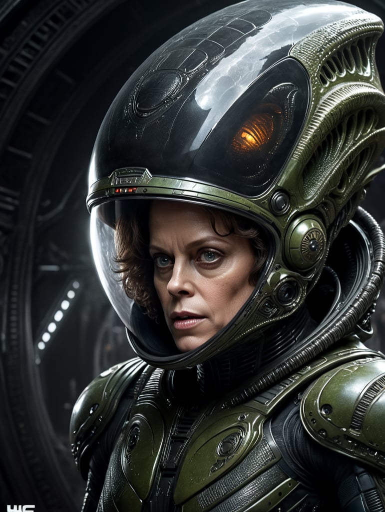 Premium Free ai Images | create new alien movie poster with sigourney ...