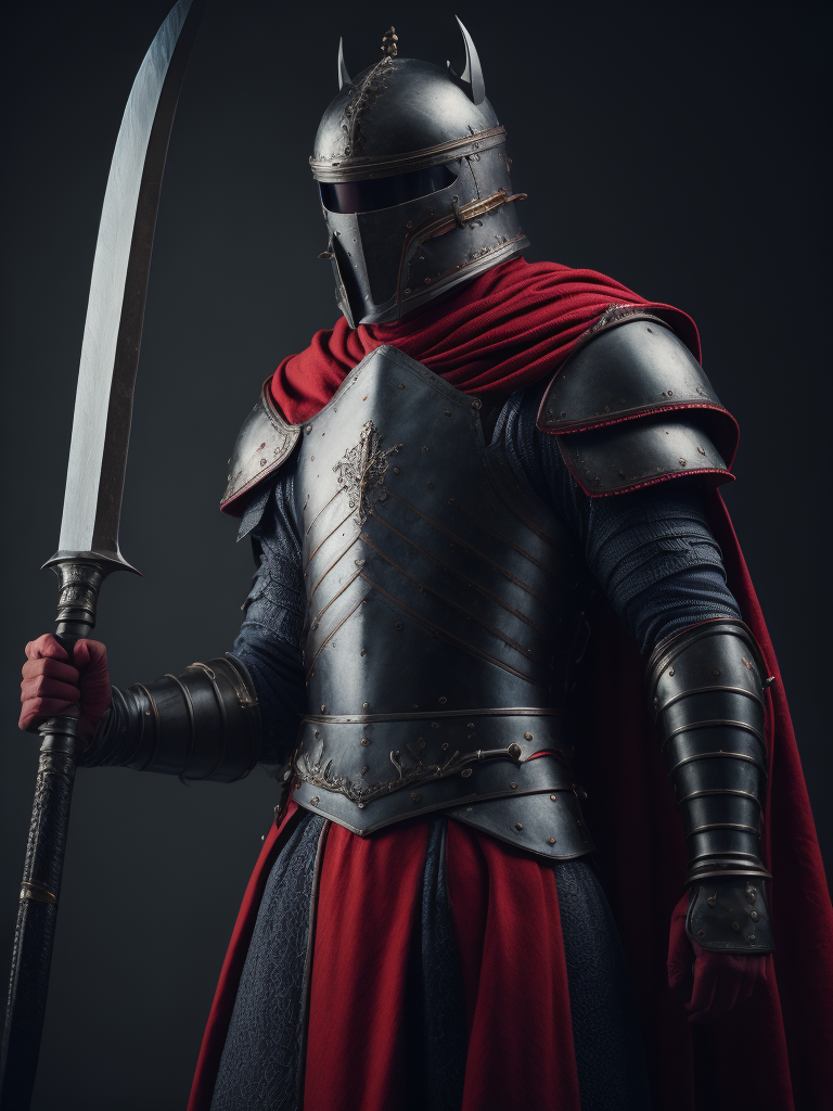 Lumenor AI Image Generation - medieval knight holding large sword ...