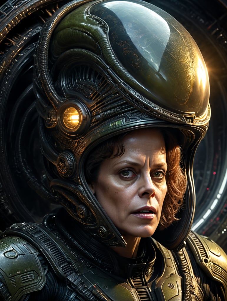 Premium Free ai Images | create new alien movie poster with sigourney ...