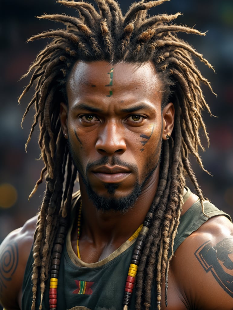 Premium Free ai Images | official portrait of male african player with ...