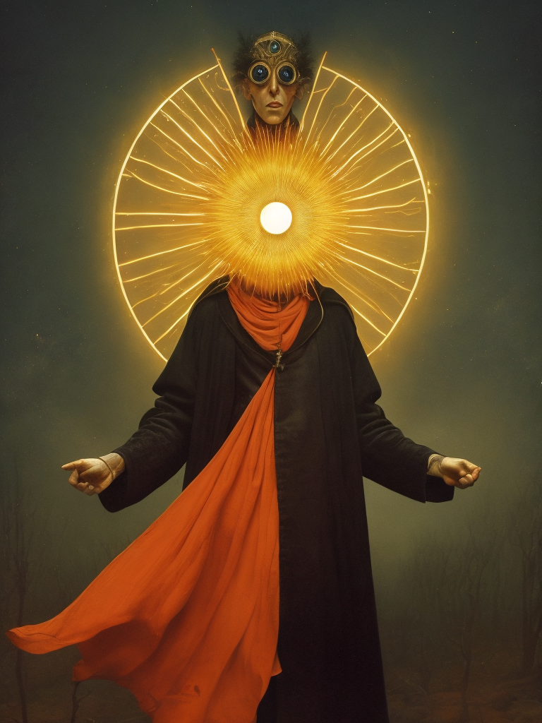 Lumenor AI Image Generation - eldritch sun priest by remedios varo ...