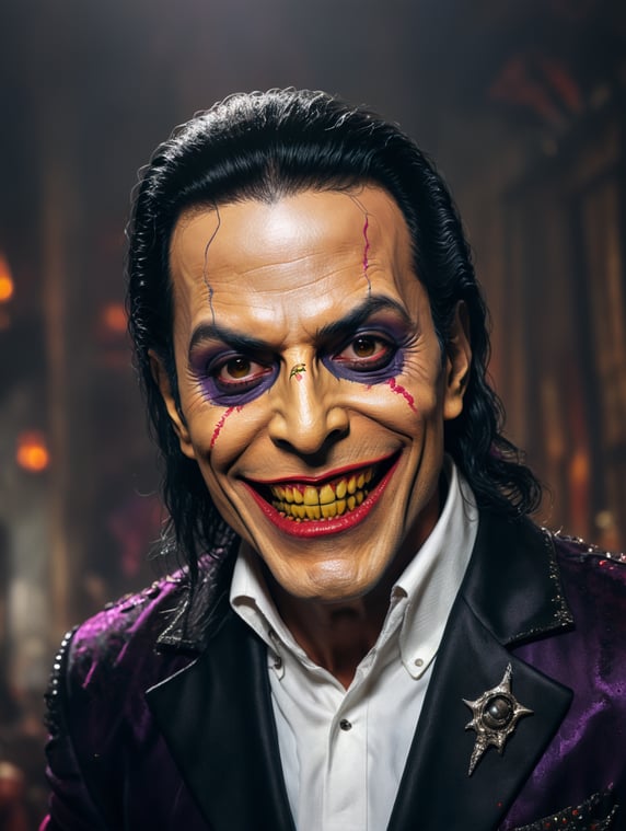 Premium Free ai Images | old michael jackson as creepy evil character ...