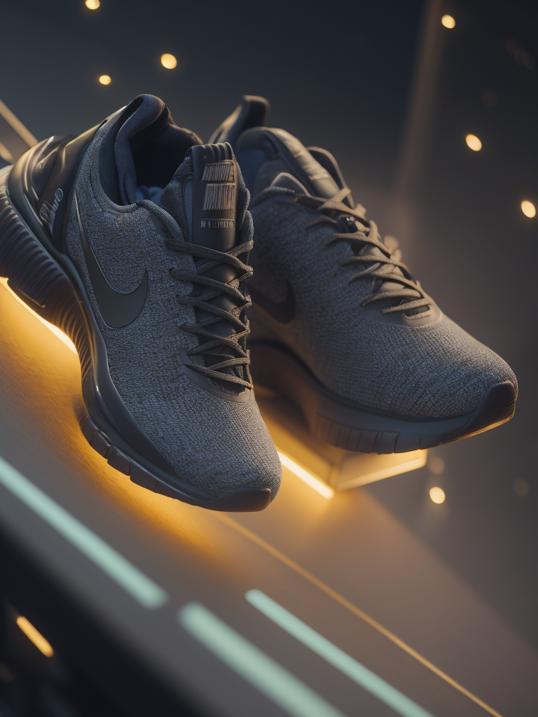 Lumenor AI Image Generation - cyberpunk sport shoes in the nike style
