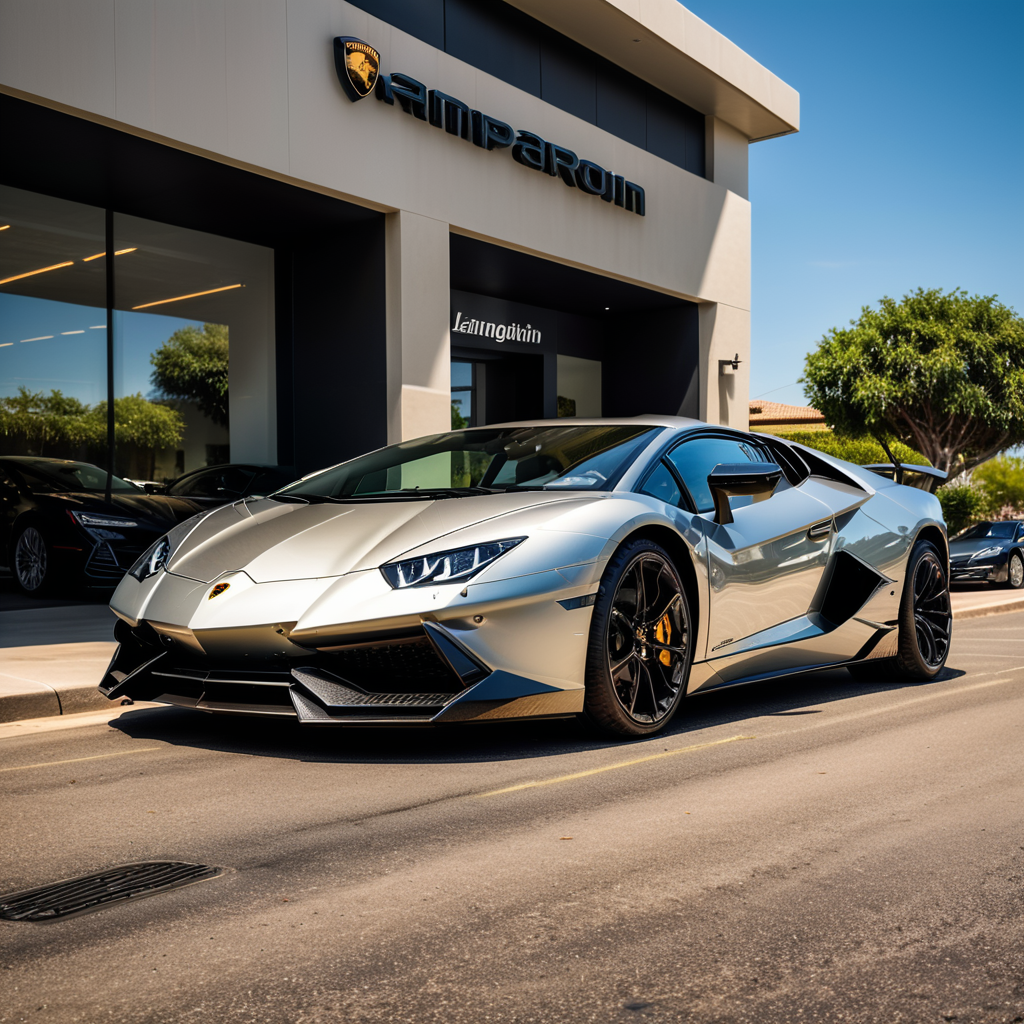 Premium Free ai Images | beautiful lamborghini collorado standing out ...