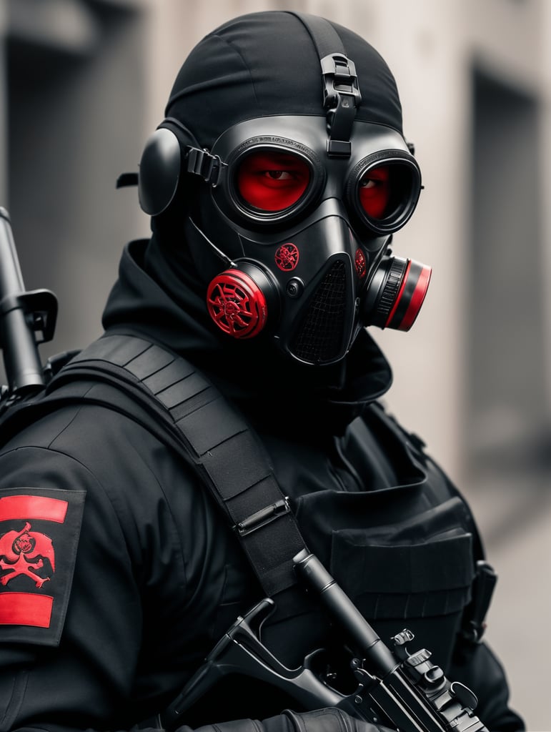 Premium Free ai Images | ome masked male military mercenary operator in ...