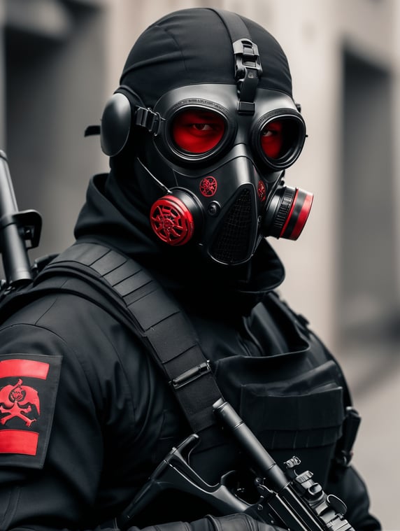 Premium Free ai Images | ome masked male military mercenary operator in ...