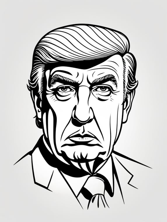 Premium Free ai Images | mafia boss in the style of simple line art ...