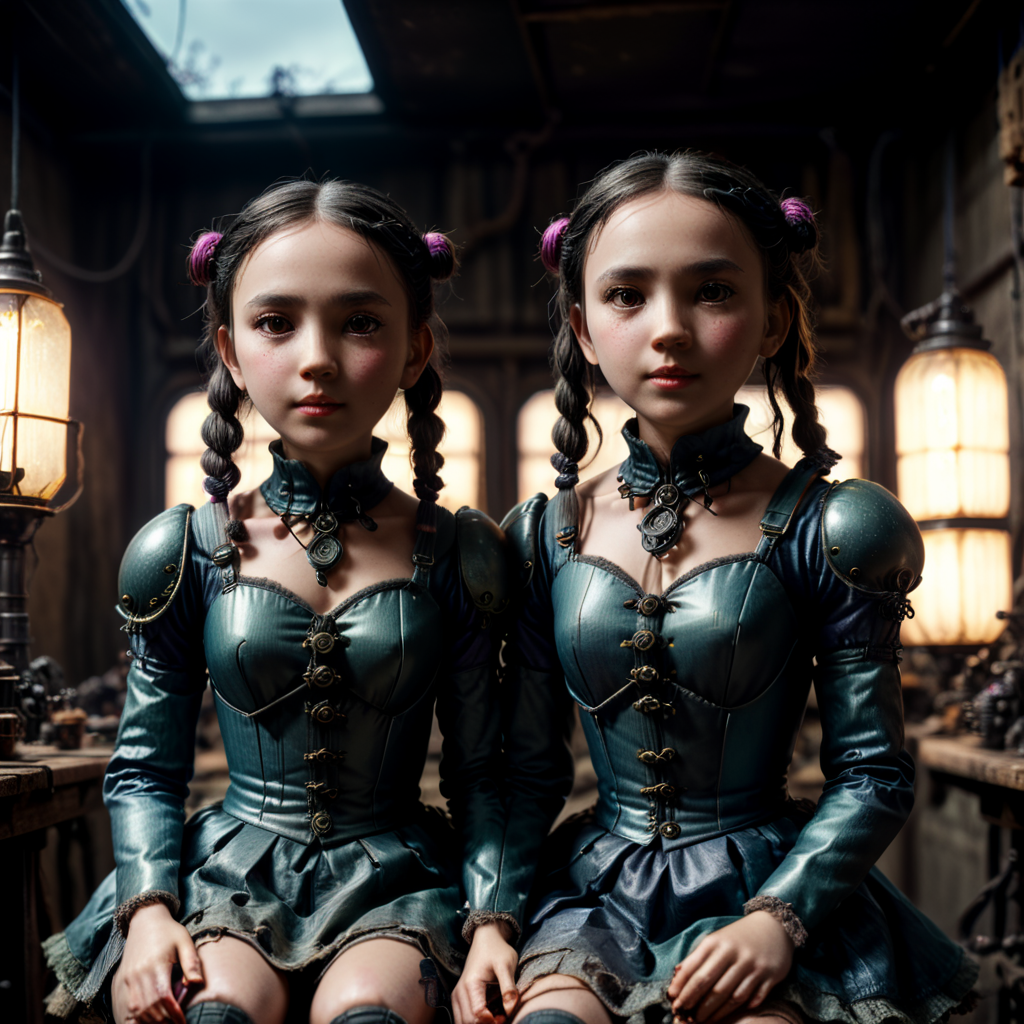 Premium Free ai Images | two puppet dolls with strings attached to arms ...