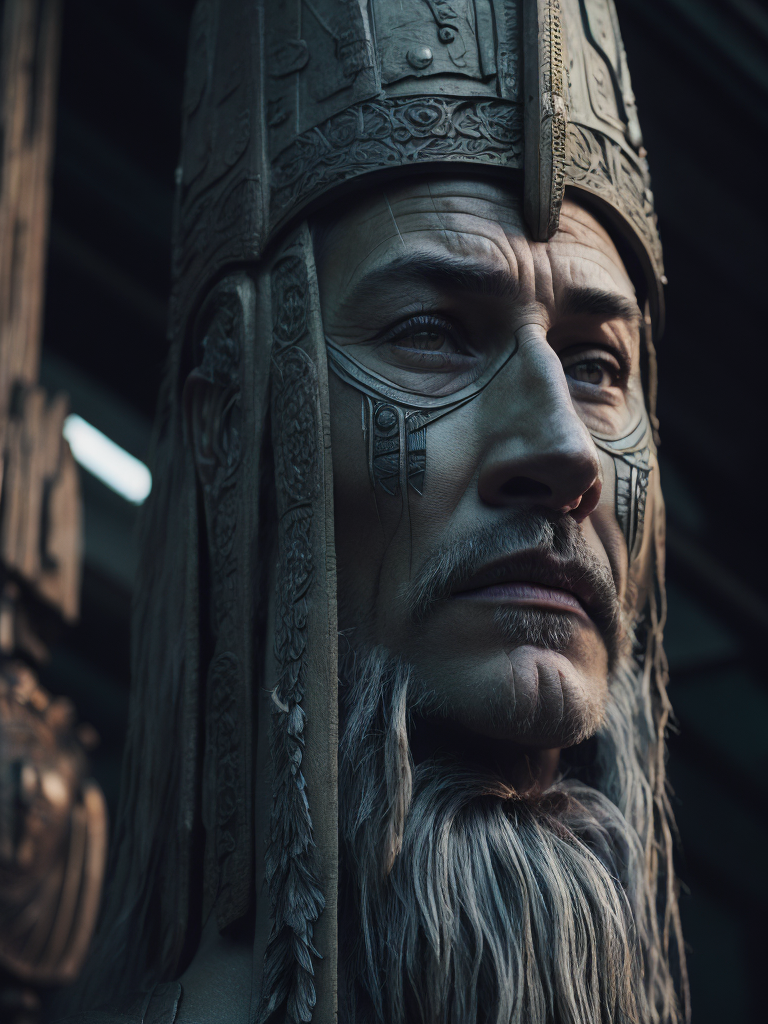 Premium Free ai Images | viking totem pole