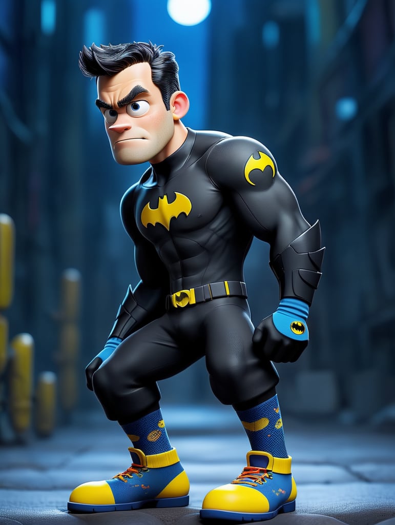 Premium Free ai Images | bart simpson on batman suit wearing futuristic ...