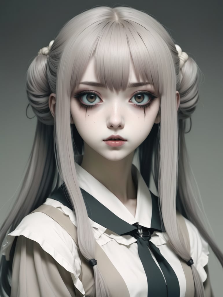 Premium Free ai Images | anime creepy girl
