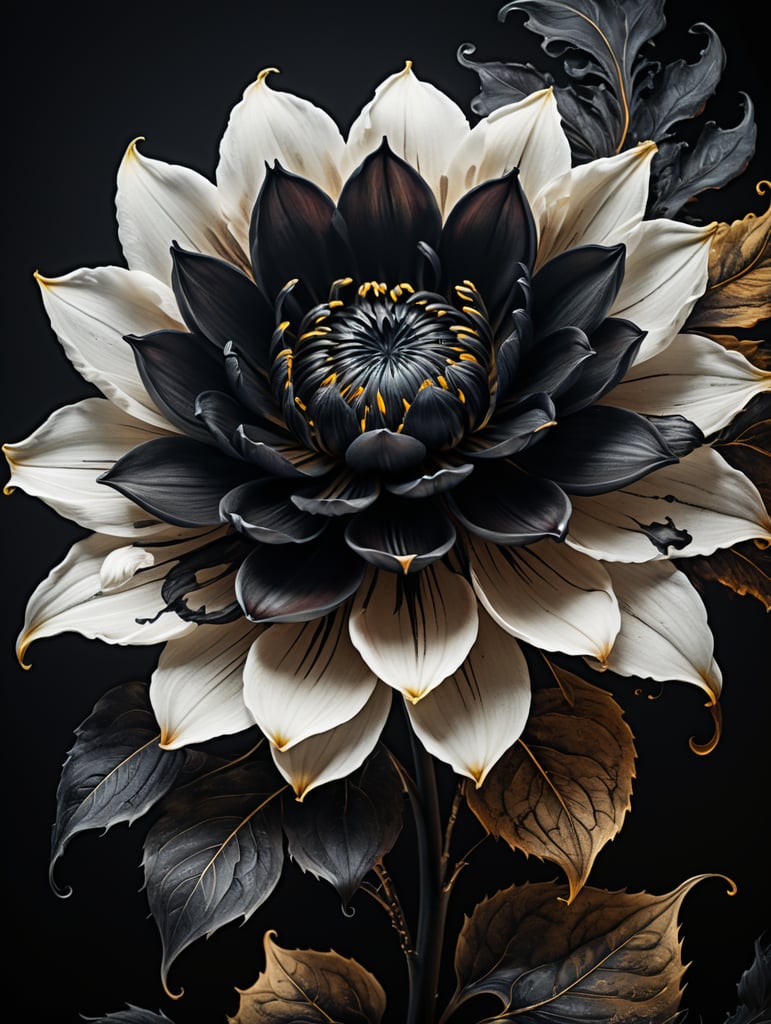 Premium Free ai Images | minimalist ink flower abstract floral art in ...