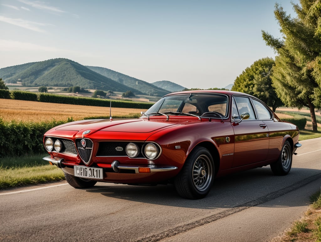 Premium Free ai Images | envision futuristic version of red alfa romeo ...