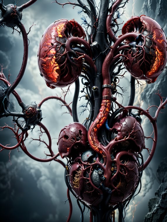 Premium Free ai Images | medical illustration of both human kidneys ...