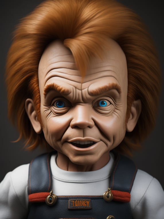 Premium Free ai Images | chuck norris as an evil chucky doll in black ...
