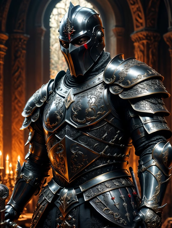 Premium Free ai Images | black man knight