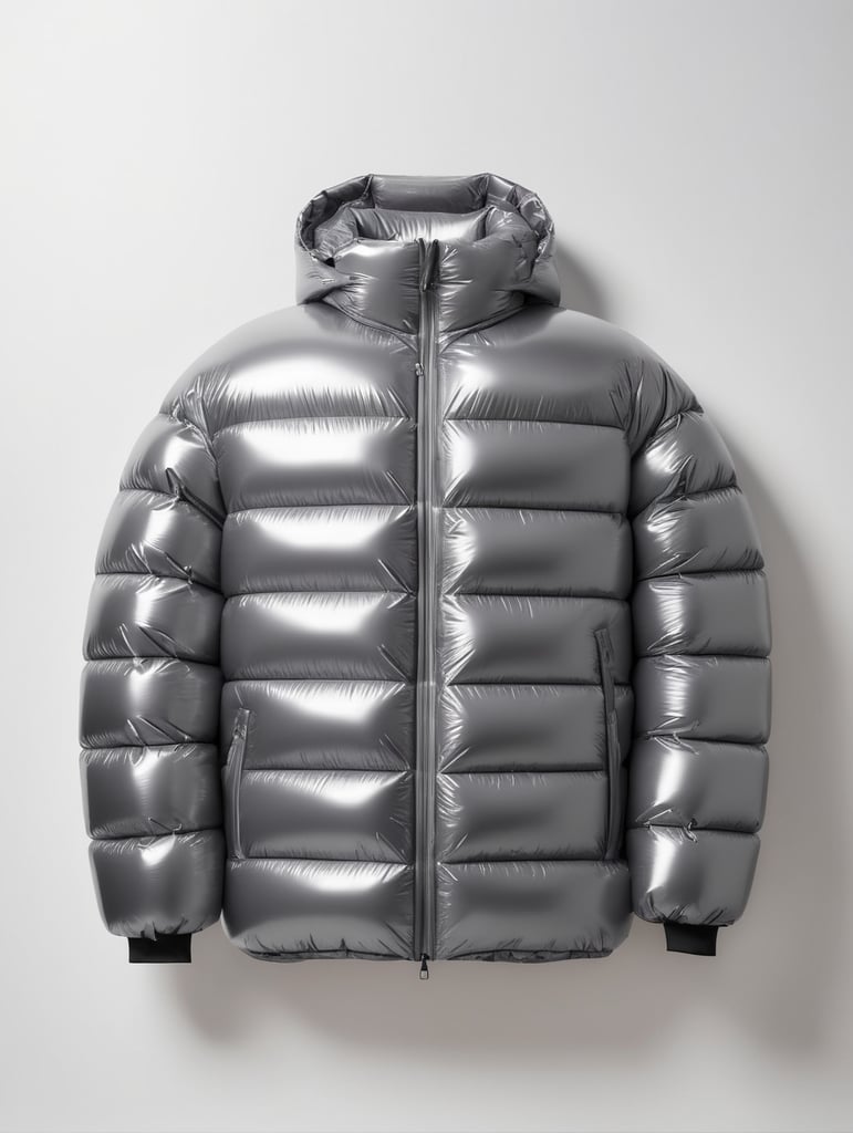 Premium Free ai Images | inflatable chrome minimalist mans puffer ...
