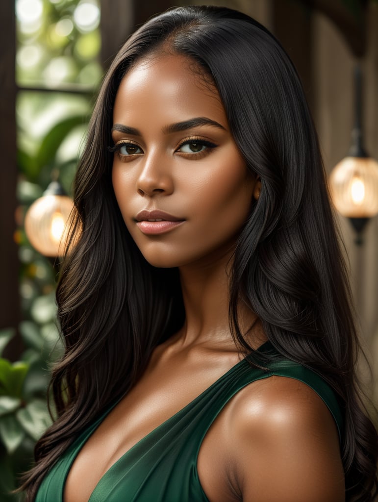 Premium Free ai Images | uma linda garota negra de cabelos lisos ... Premium Free ai Images | uma linda garota negra de cabelos lisos ...