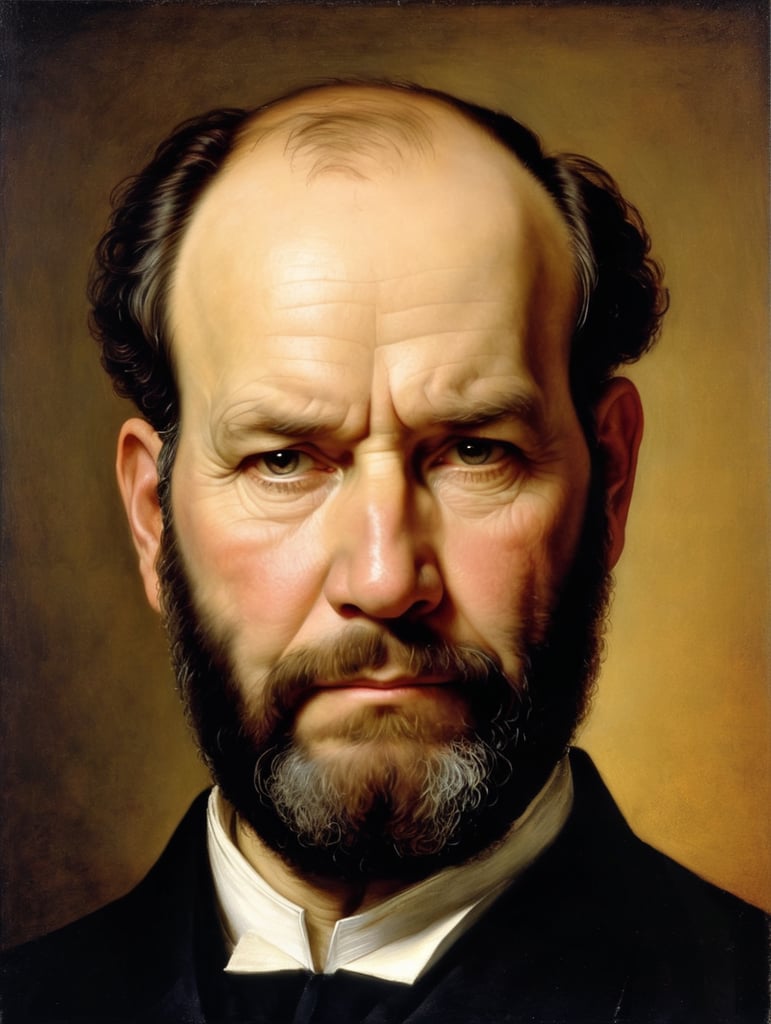 Premium Free ai Images | portrait of james garfield by rembrandt ...