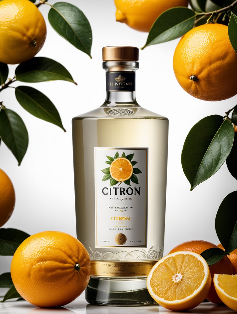 Premium Free ai Images | packaging and branding for citron vodka brand ...